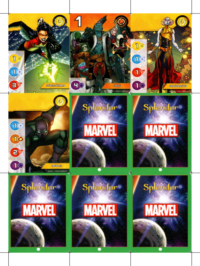 Cartas splendor marvel | PDF