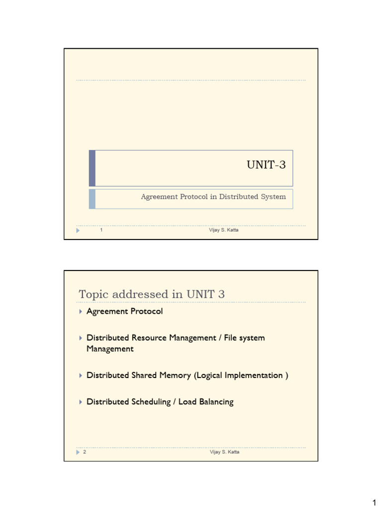 Unit-3A - Aggrement Protocols | PDF | Process (Computing) | Distributed ...