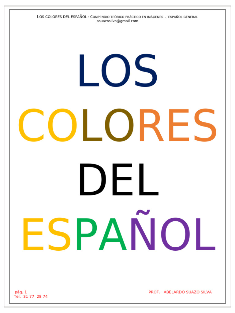 Los Colres ... Compendio de Español (Pictures) | PDF | Autor | Retrato