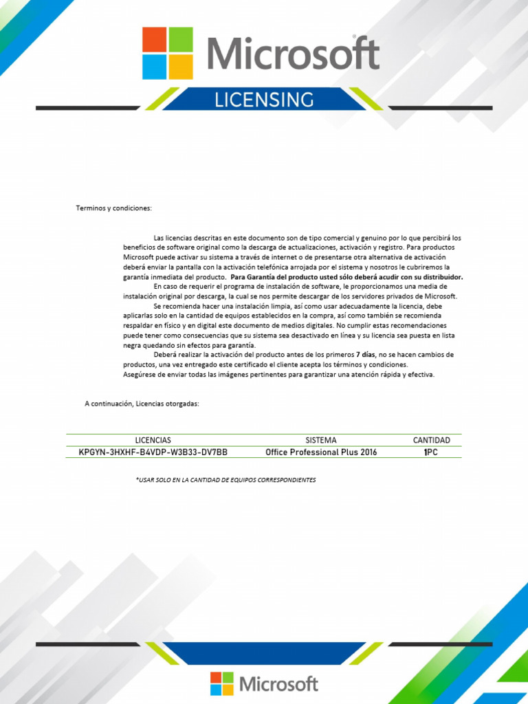 Licensing Ms | PDF | Negocios
