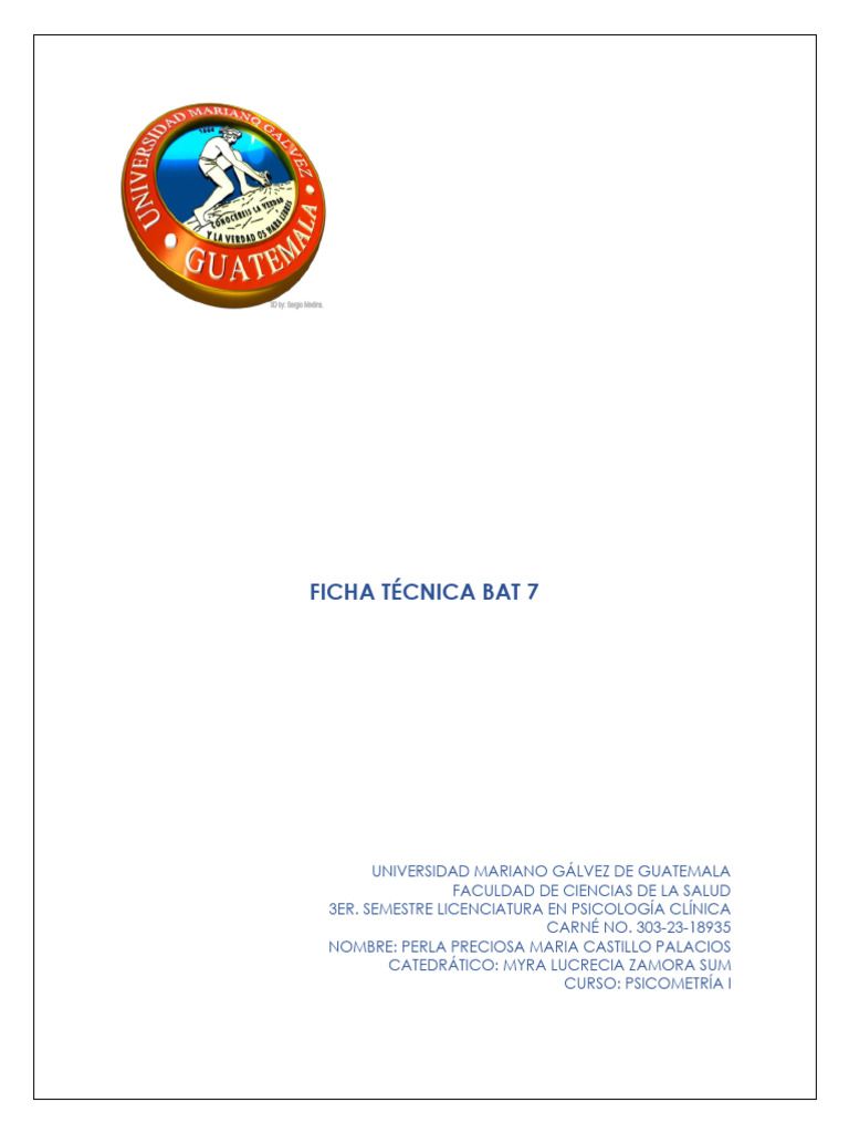 FICHA TÉCNICA BAT 7 | PDF