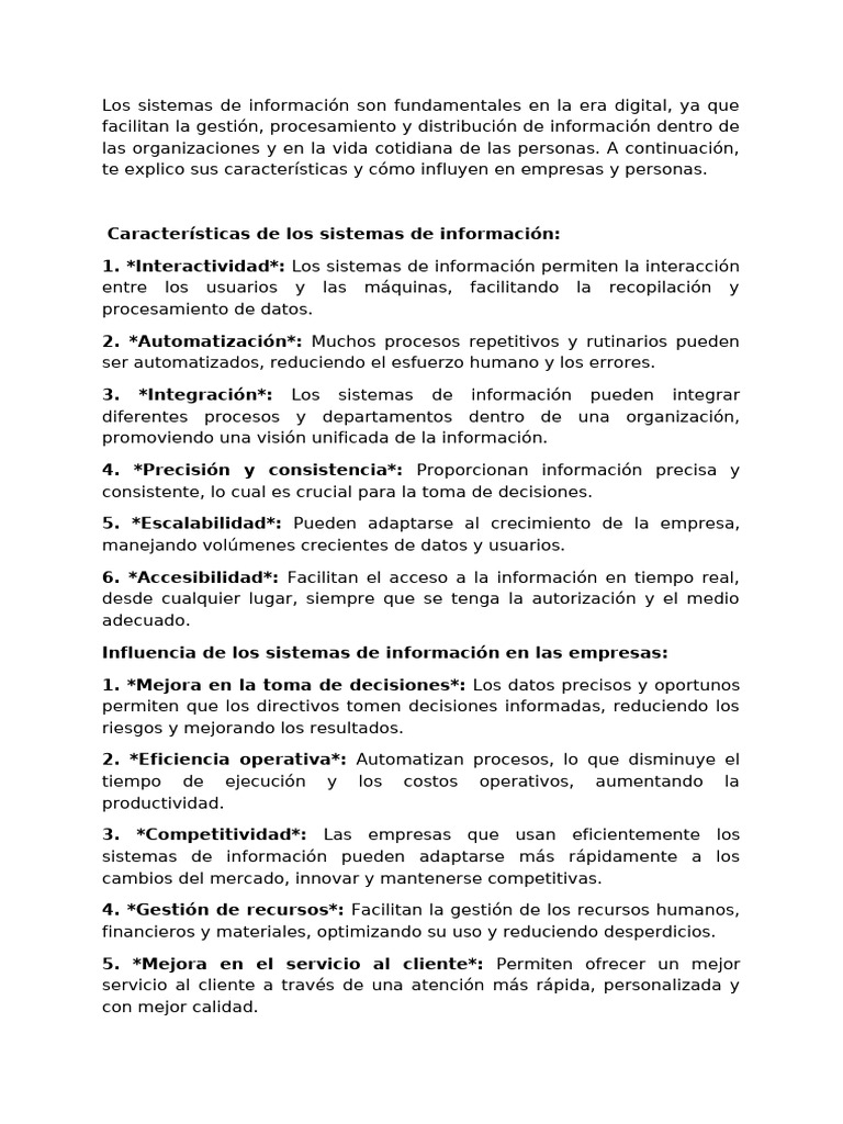 Los Sistemas de Información Son Fundamentales en La Era Digital | PDF ...
