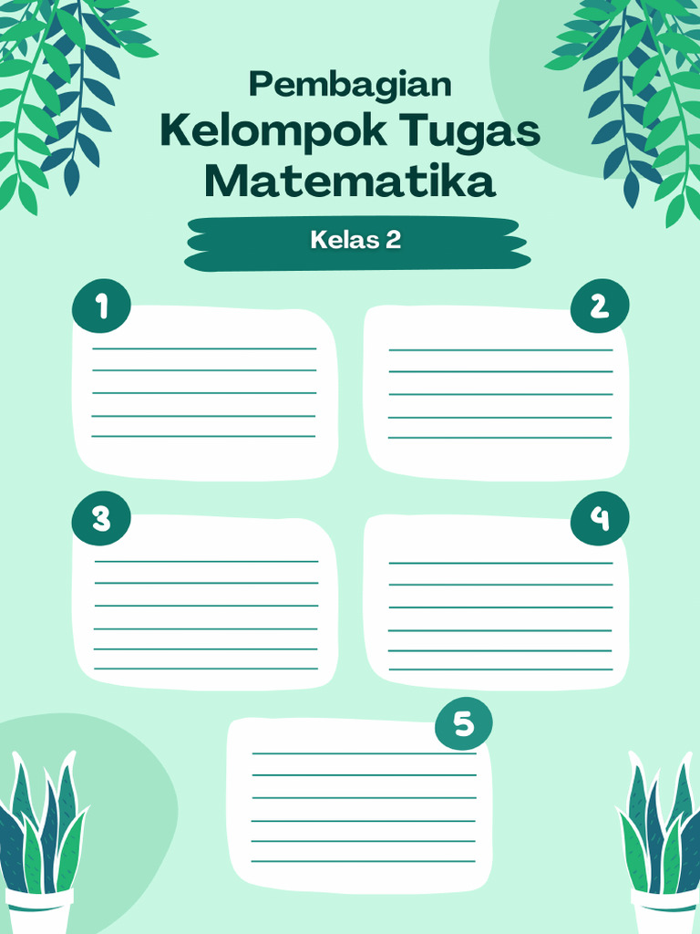 Pembagian Kelompok Tugas Matematika | PDF