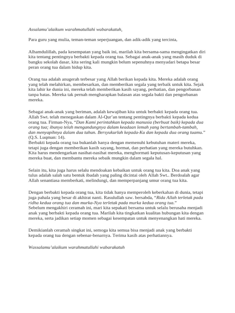 Teks Ceramah 1 | PDF | Kesehatan Holistik