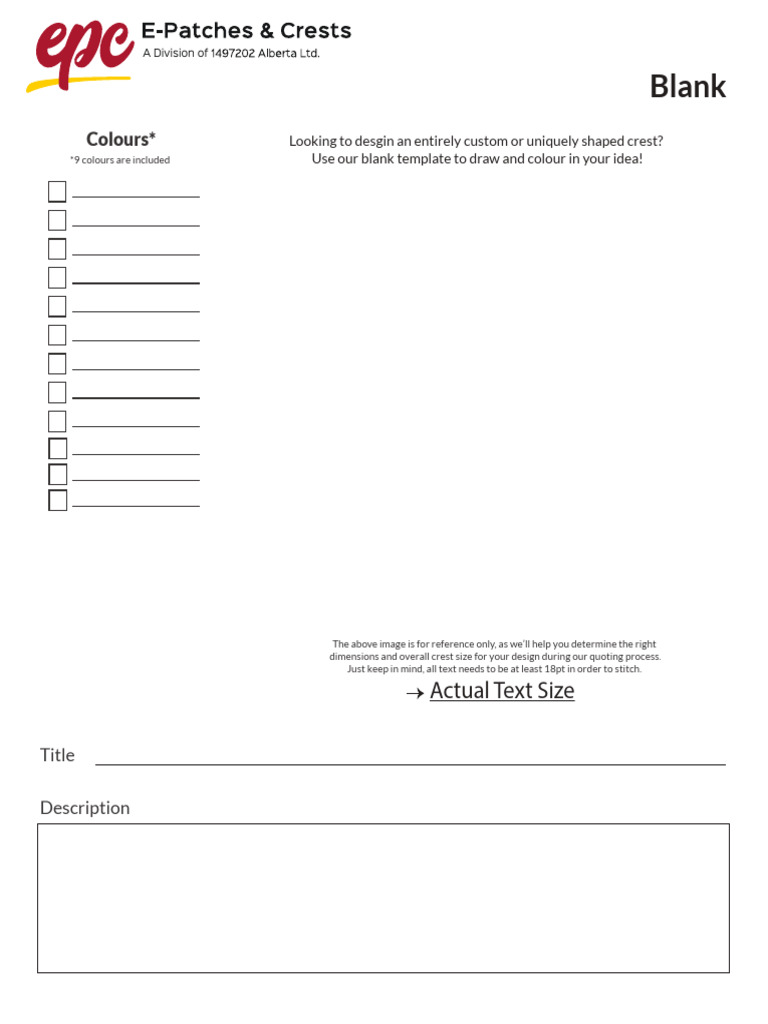 Design A Patch Blank Template | PDF