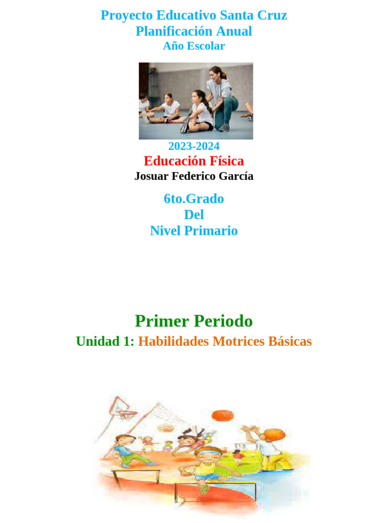 Educ. Fisica 6to Primaria. (1) anual | PDF | Educación primaria | Evaluación