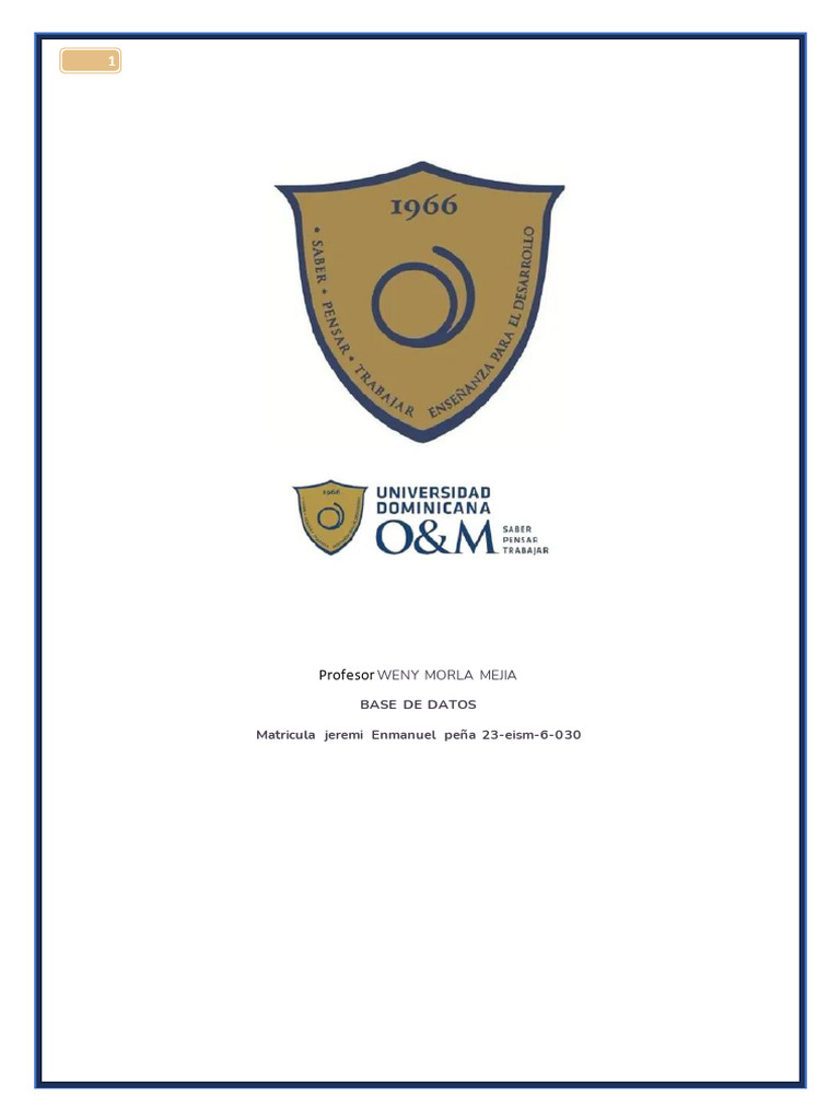 Weny 2 | PDF | Bases de datos | Objeto (informática)