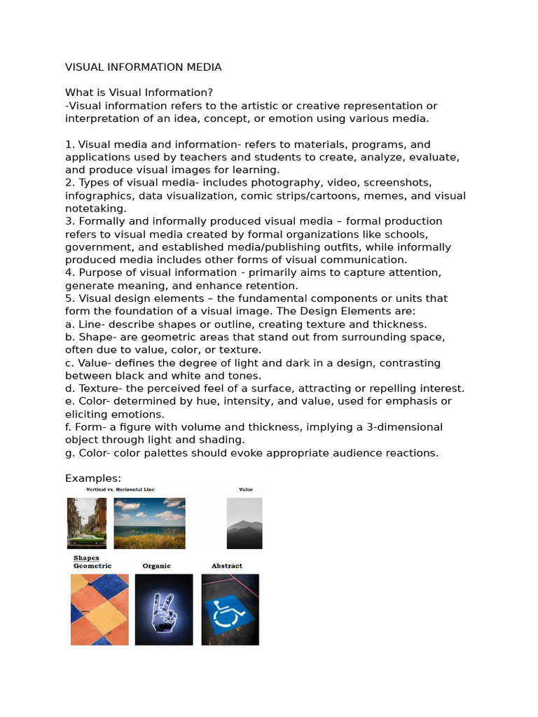 Visual Information Media | PDF | Vision
