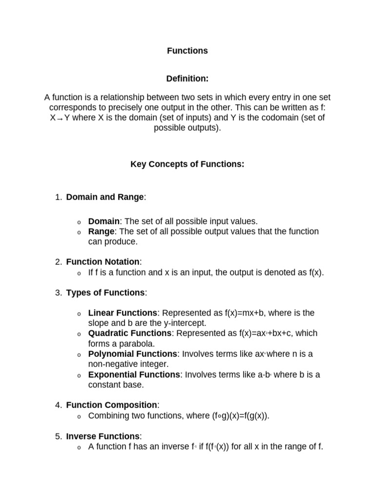 Functions | PDF | Function (Mathematics) | Interest