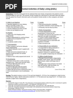 The Lawton Instrumental Activities of Daily Living (IADL) Scale | PDF | Validity (Statistics ...