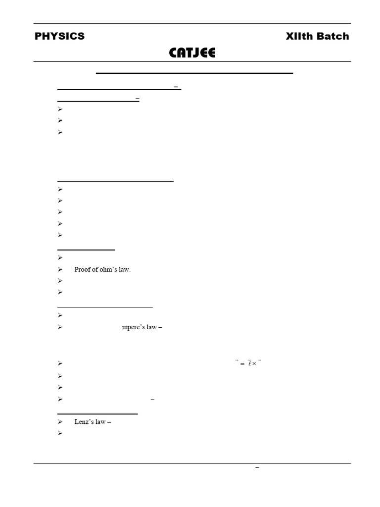 Important Derivations | PDF | Magnetic Field | Series And Parallel Circuits