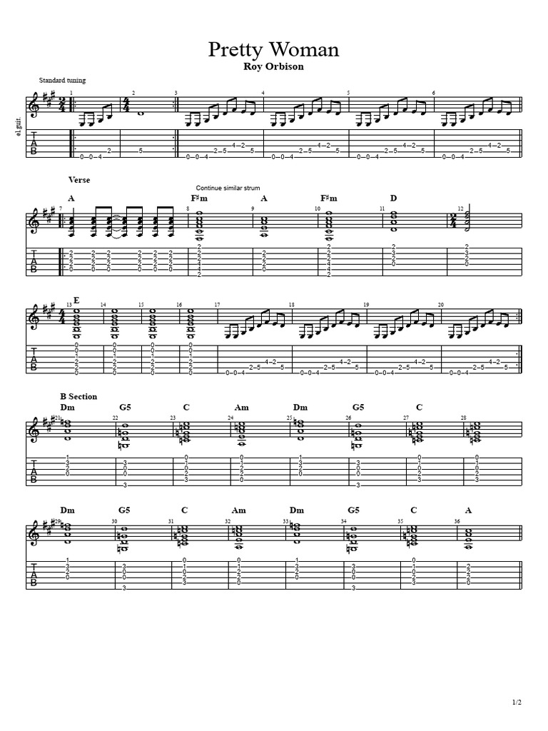 DFxXFiDyQyW4gayOlWQJ Pretty Woman | PDF | Rock Music | American Songs