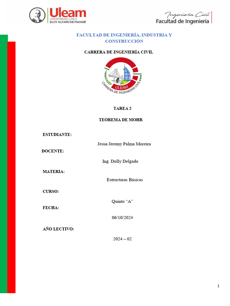Teorema de Mohr en Estructuras Básicas | PDF