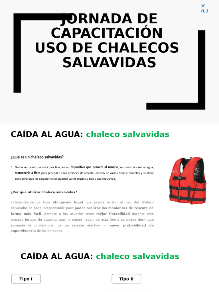 Uso Del Chaleco Salvavidas | PDF | Agua | Reanimación cardiopulmonar