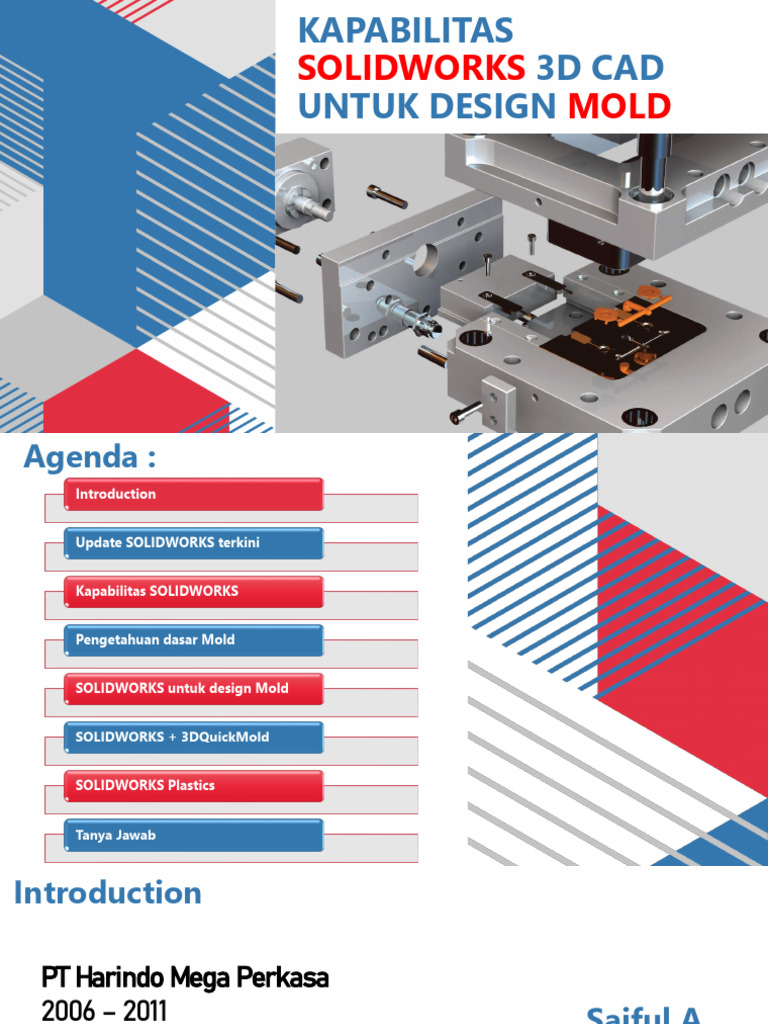 Kapabilitas Solidworks 3D Cad Untuk Design Mold | PDF | Computing | Plastic