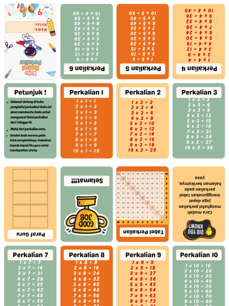 Buku Saku Perkalian - 20241017 - 094215 - 0000 | PDF