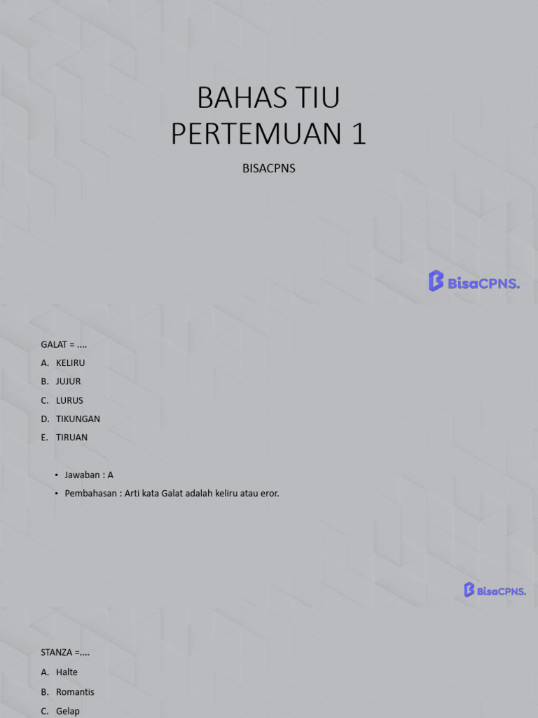 Bahas Tiu Pertemuan 1 | PDF