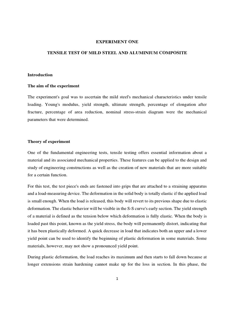 PRACTICAL REPORT (BenFx 2023) | PDF | Deformation (Engineering) | Heat ...