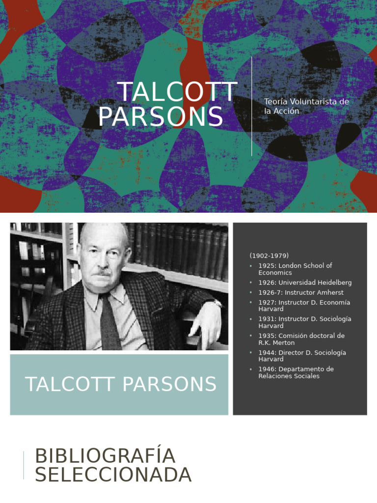 Talcott Parsons | PDF | Epistemología | Teorías sociológicas