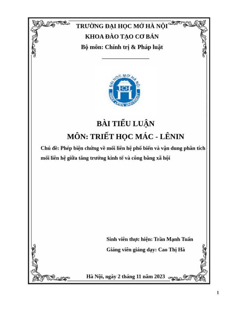 Bai Tieu Luan | PDF