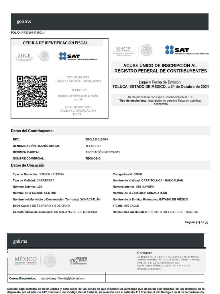 Inscripcion Sat | PDF