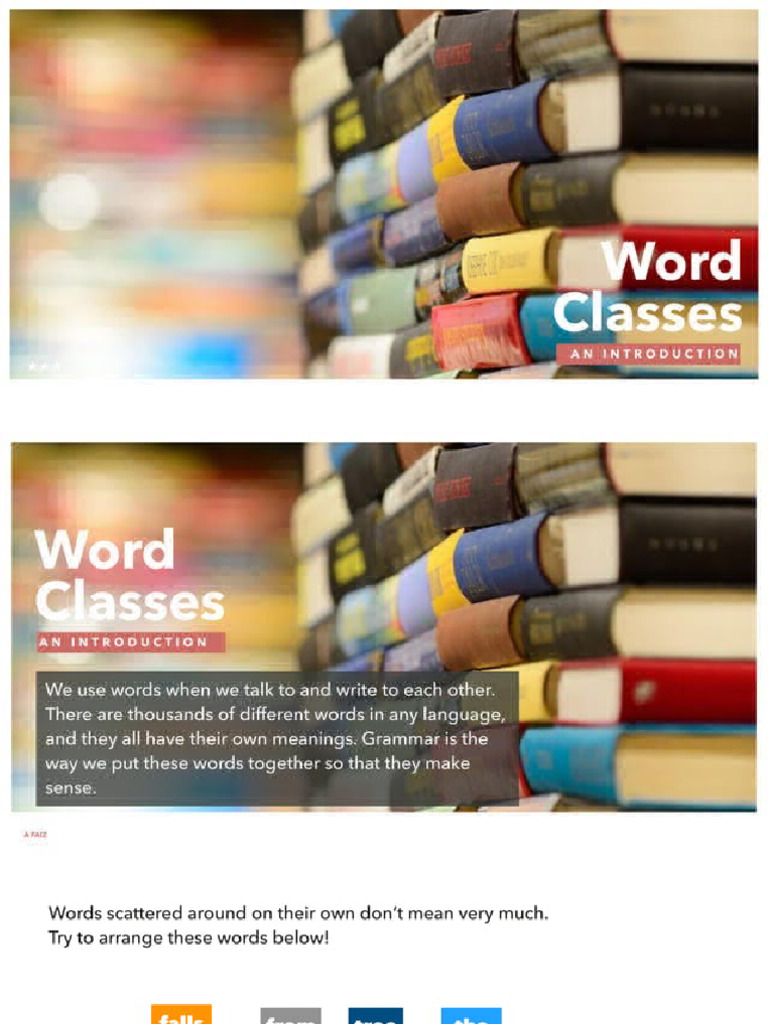 Word Classes An Introduction | PDF
