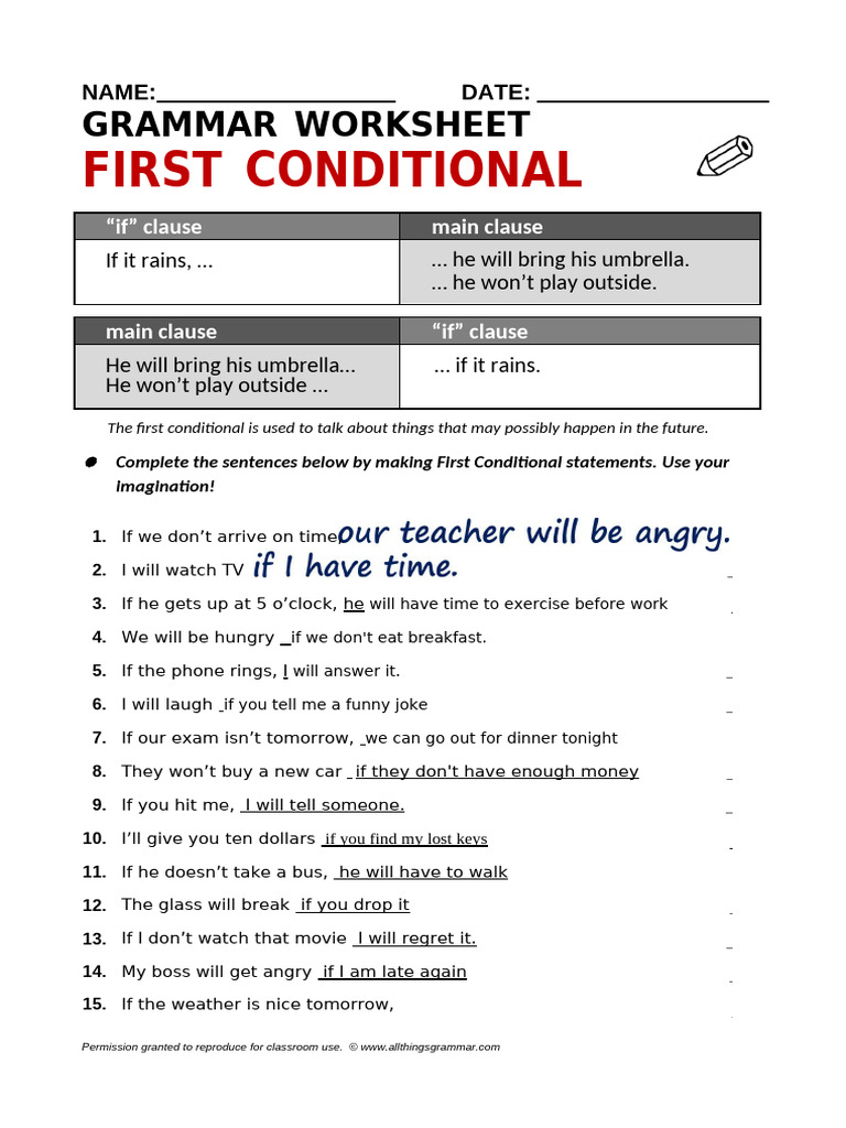 First Conditional | PDF