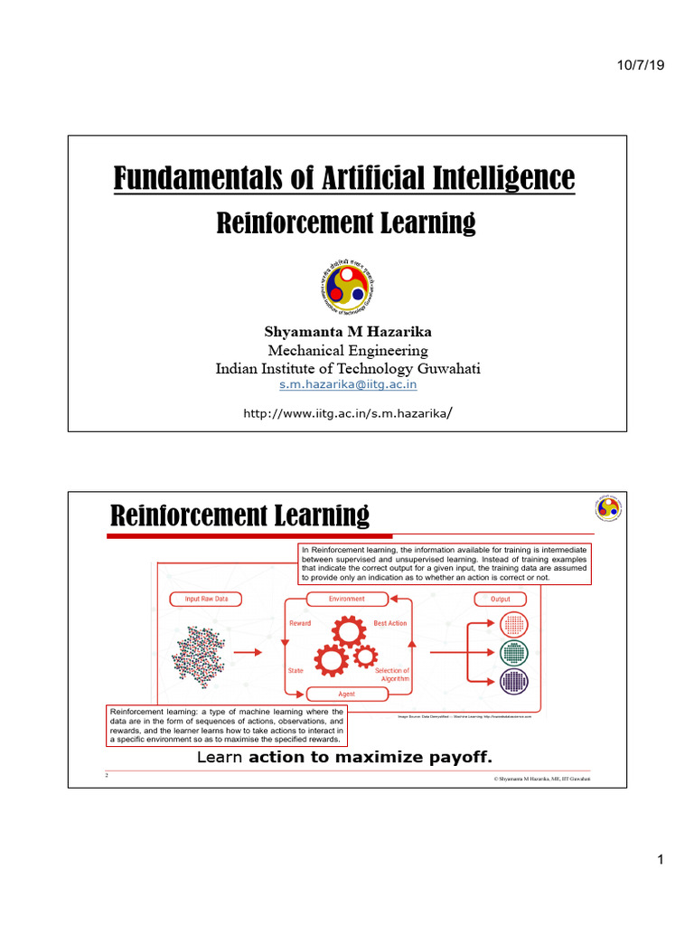 L35-ReinforcementLearning 2 | PDF | Applied Mathematics | Cognitive Science