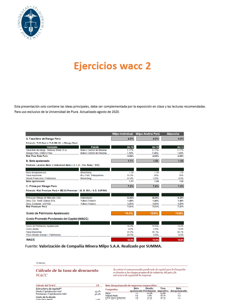 Ejercicios Wacc 2 | PDF