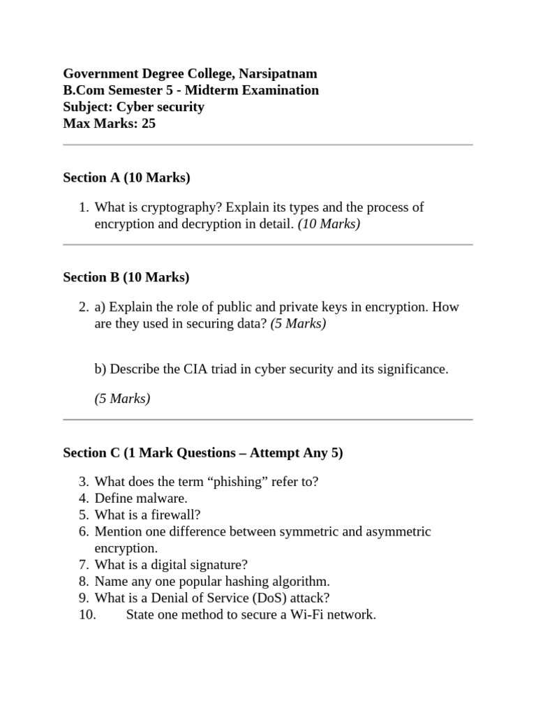 Sem5 Cybersecurity | PDF