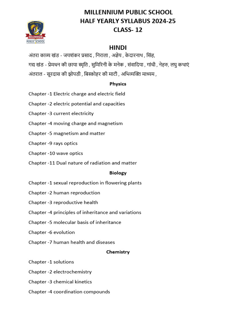 12 Half Yearly Syllabus | PDF | Social Science | Travel