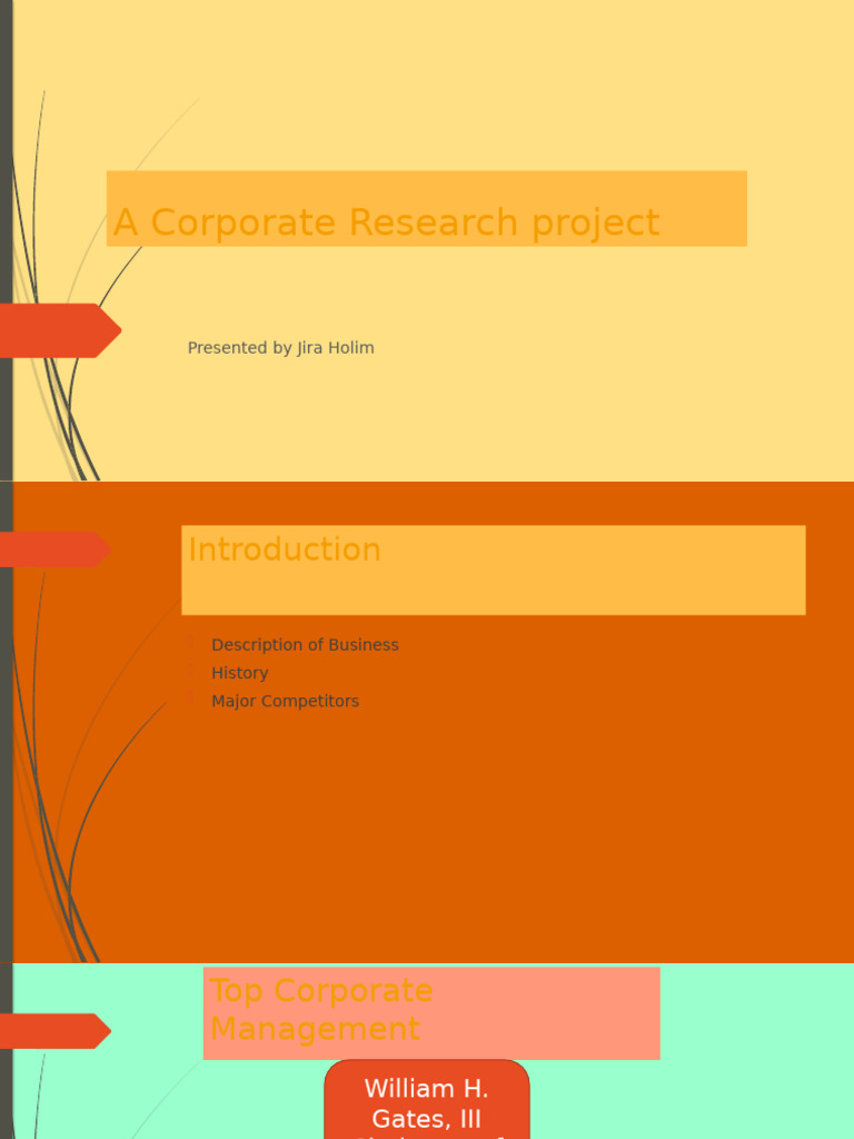 A Corporate Research project | PDF