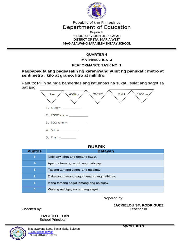 PT 1 4 Math Q4 | PDF