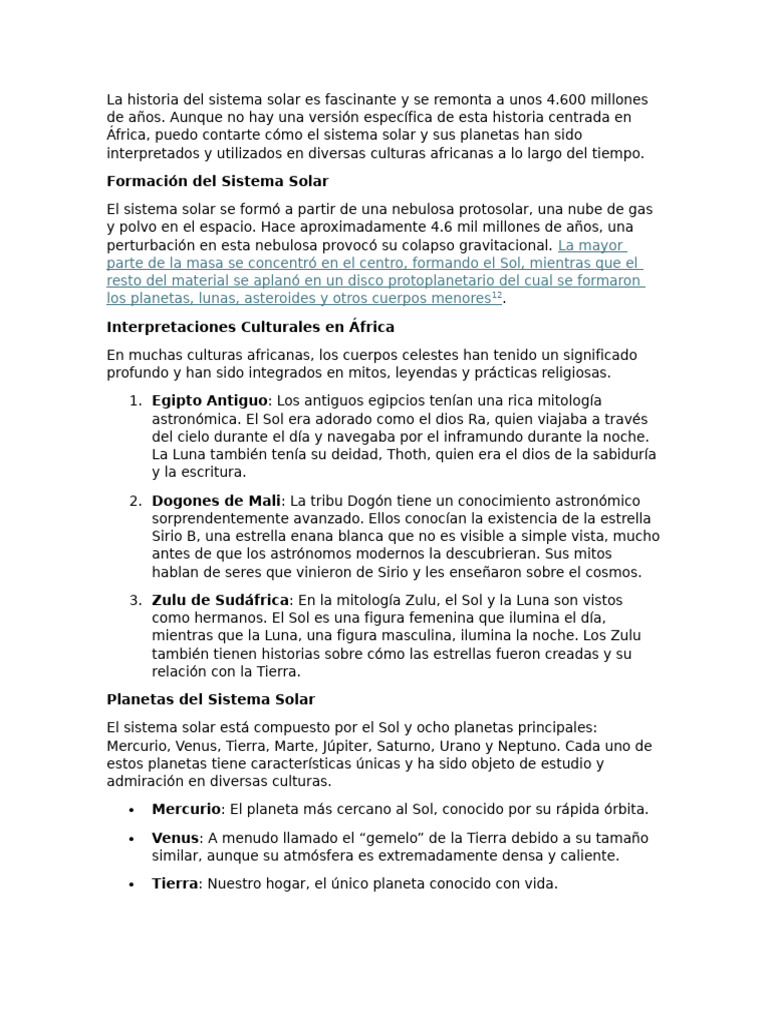 La Historia Del Sistema Solar | PDF | Sistema solar | Planetas