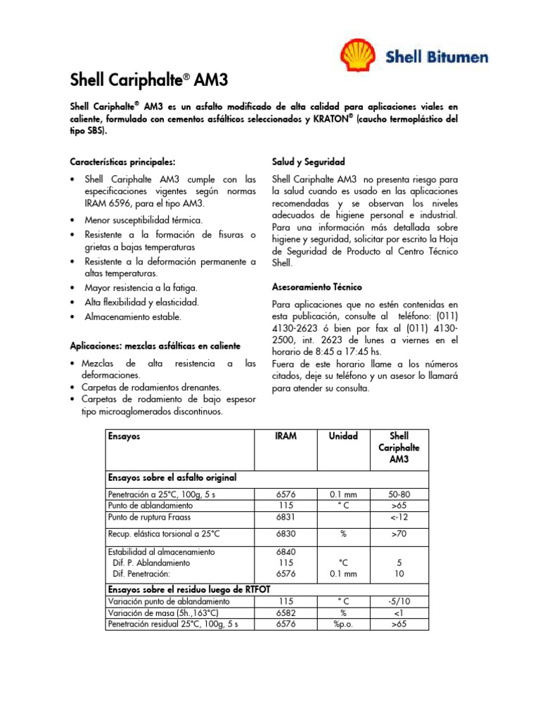Cariphalte AM3 | PDF | Ciencias fisicas | Ingeniería de Edificación
