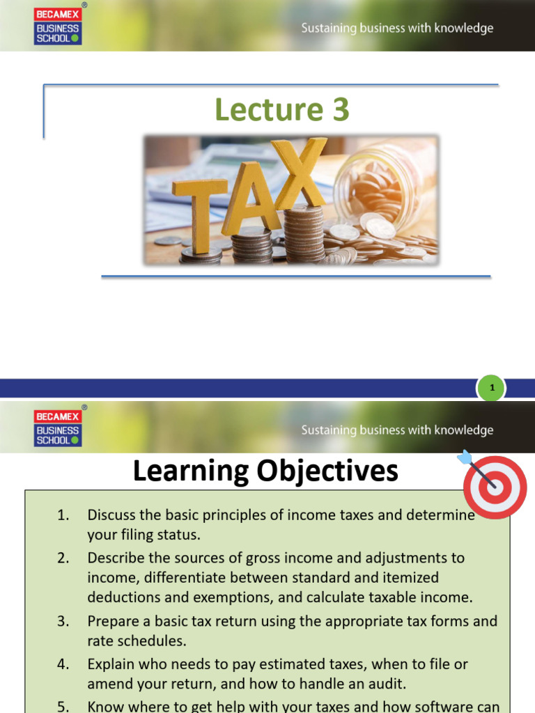 FIN239 Lecture3 W3 Chapter 3 | PDF | Cost Of Living | Tax Deduction