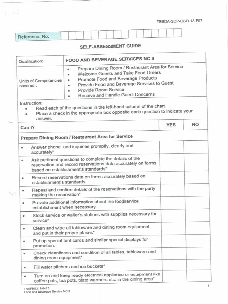 Self Assessment Guide | PDF