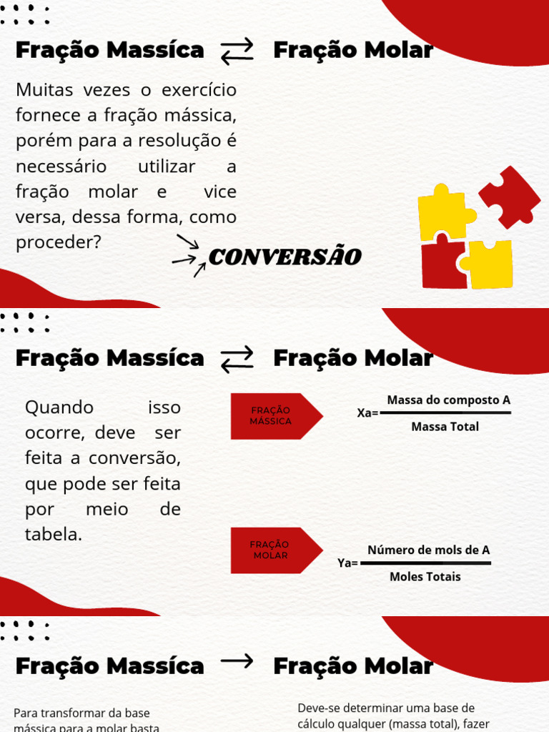 Conversão entre Fração Molar e Massíca | PDF | Massa | Mol (unidade)