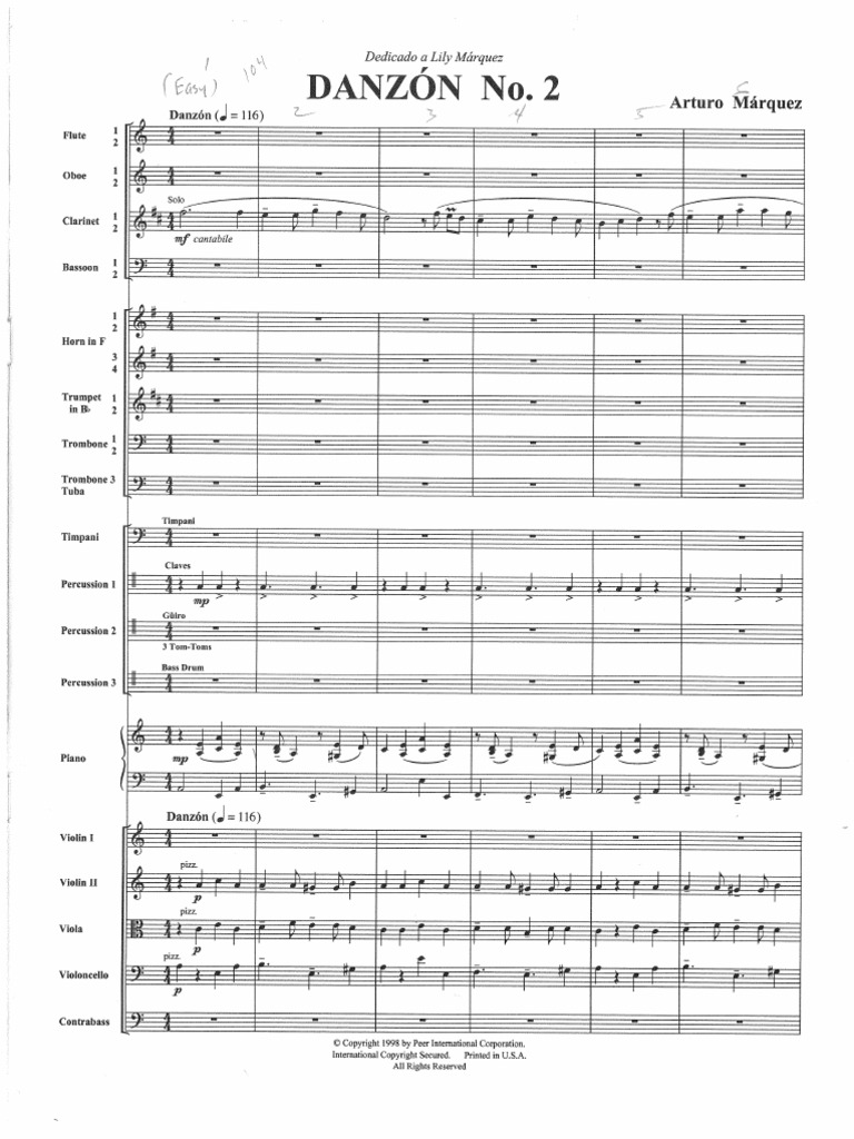 Danzón SCORE | PDF