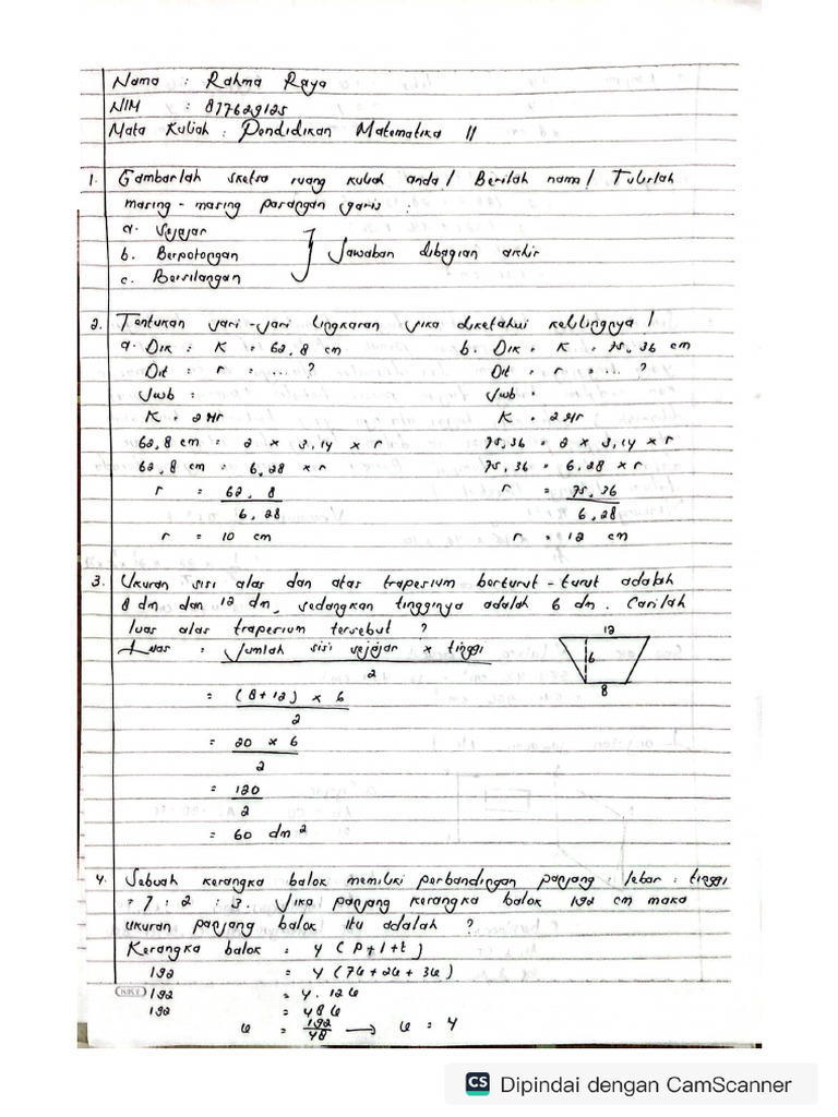 Tugas 1 Rahma Raya Pend Matematika II | PDF
