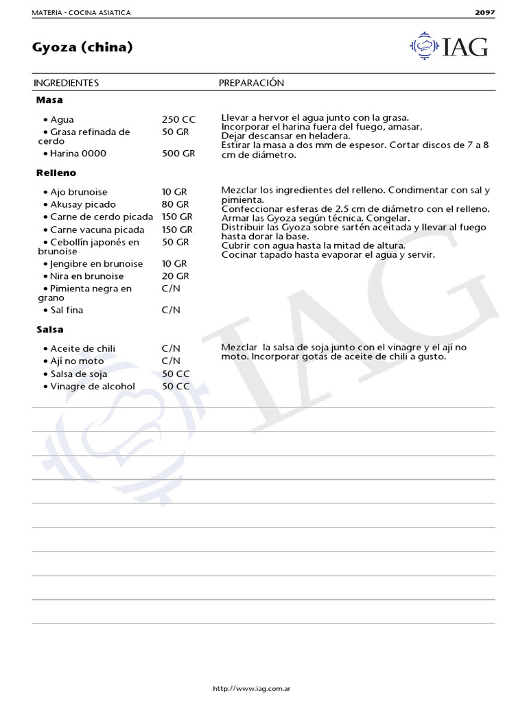 Gyoza (China) PDF | PDF