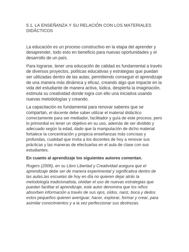 Capitulo 5 | PDF | Enseñando | Aprendizaje