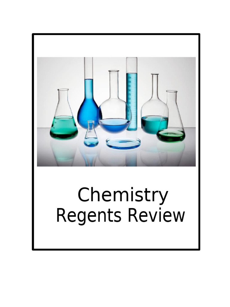 Chemistry Regents Review Packet Blank (1) 2 | PDF | Atoms | Redox