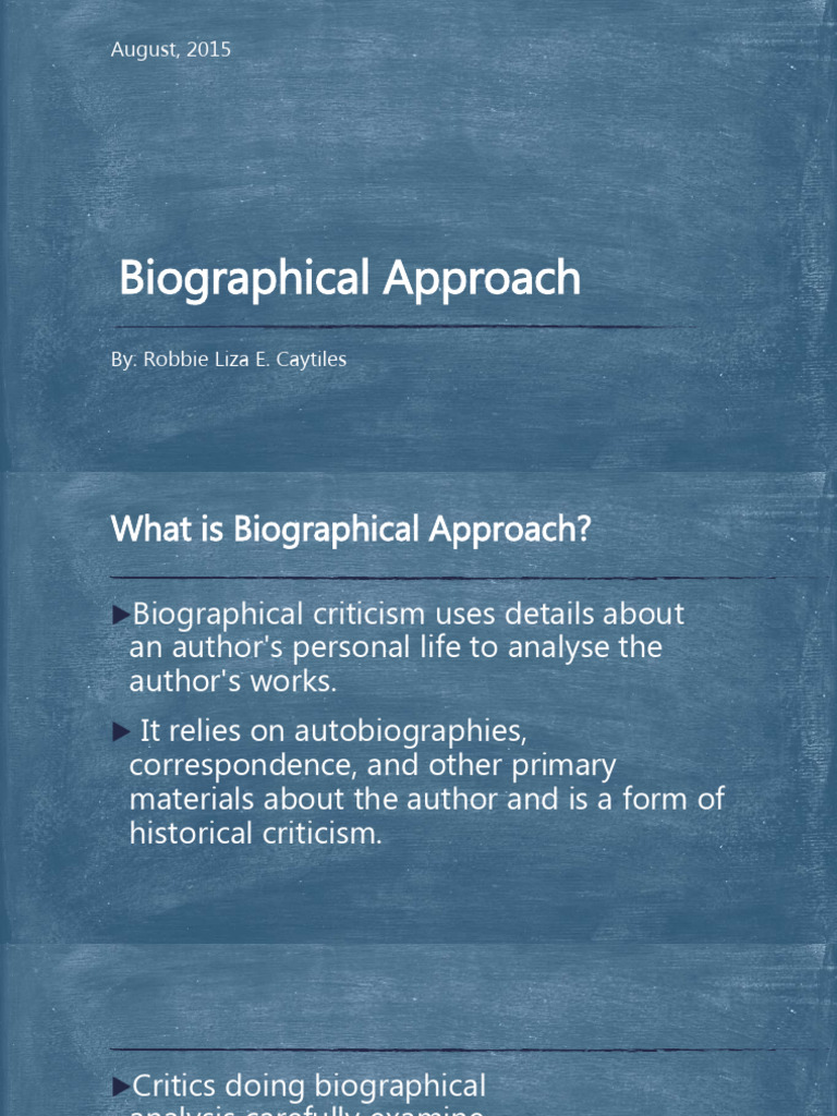 Understanding Biographical Criticism | PDF | Biography | Liberal Arts ...