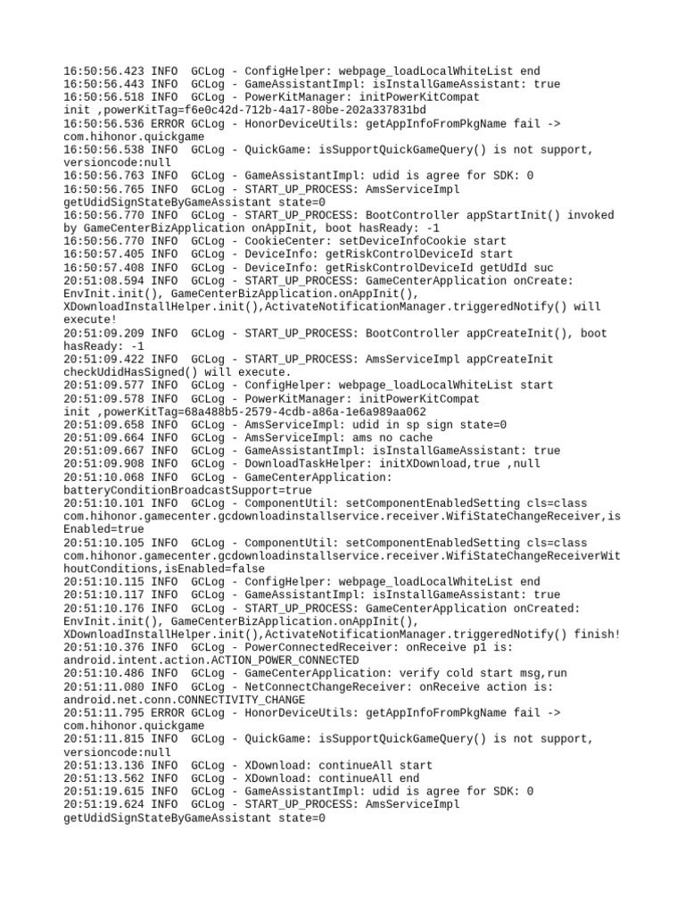 Game Center Application Log Analysis | PDF