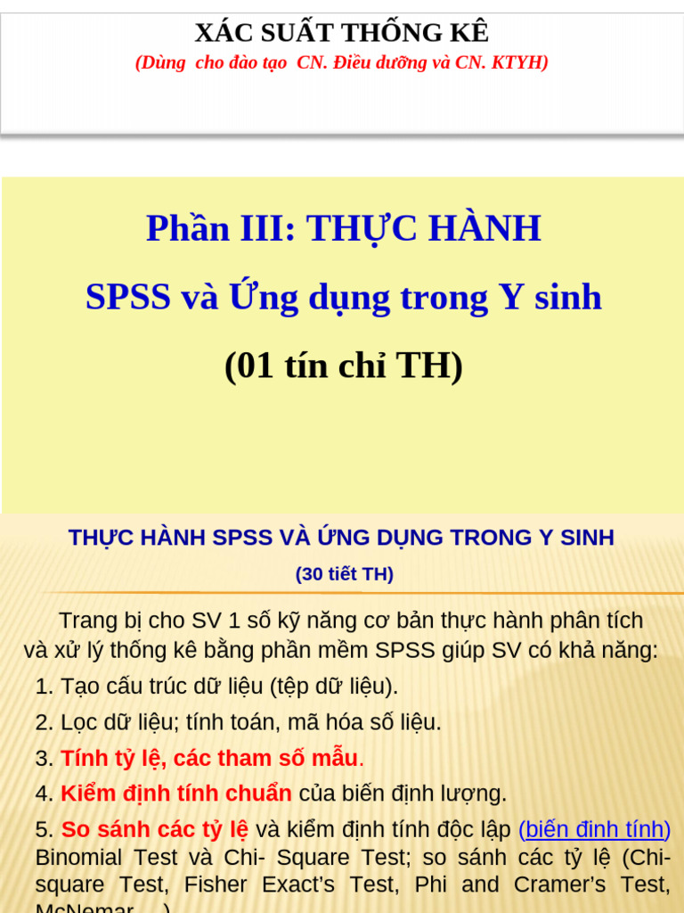 Bai 0. Gioi Thieu Chung Ve Thuc Hanh SPSS | PDF