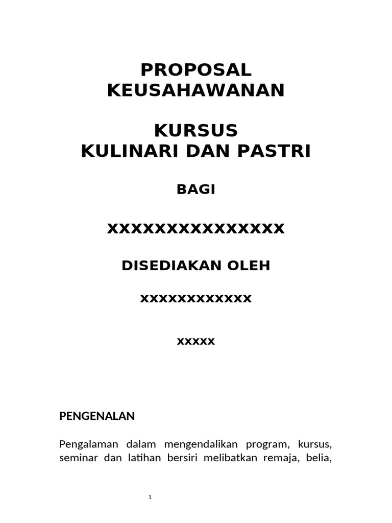 Proposal Usahawan | PDF | Ilmu Sosial