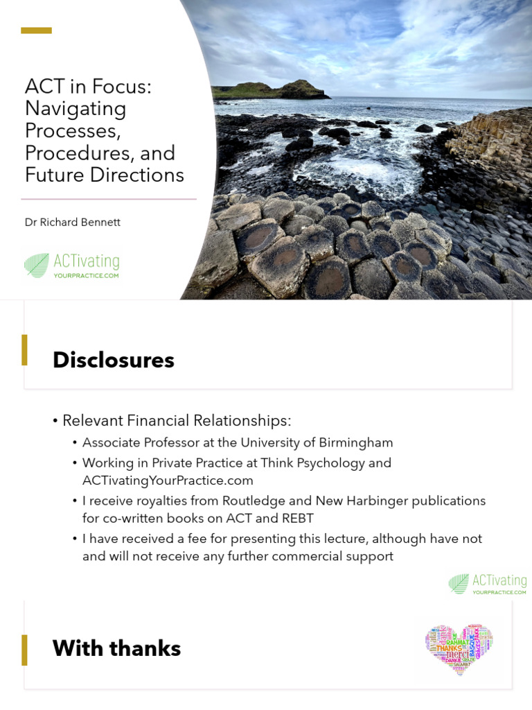 Process, Procedure, and Outcome in ACT | PDF | Psychology ...