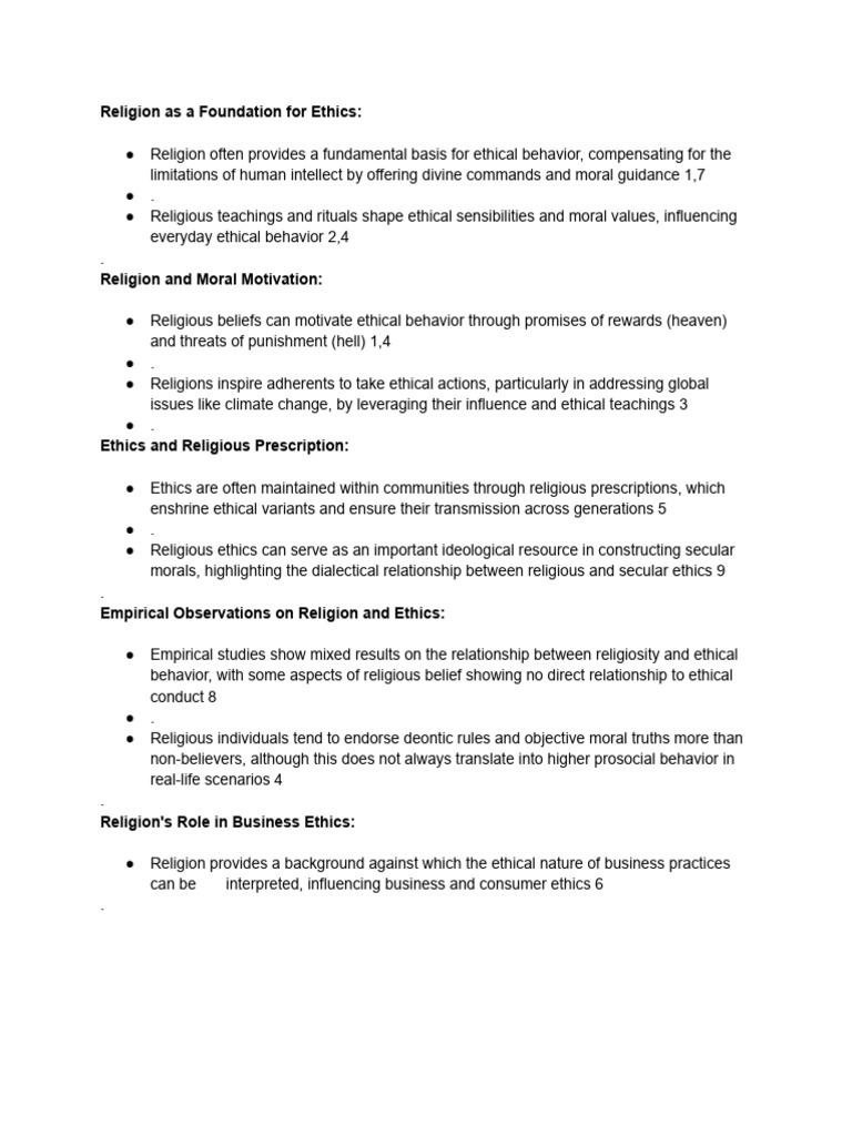 Ethics Rooted in Religious Beliefs | PDF | Morality | Behavior