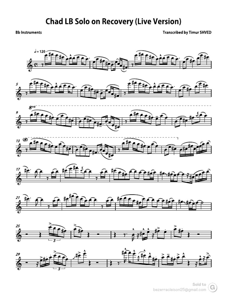 Chad LB Solo on Recovery Bb Instruments | PDF